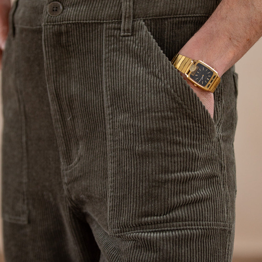Forest Green Cord Service Fatigue Pants | Men's Trousers & Jeans & P&Co ...