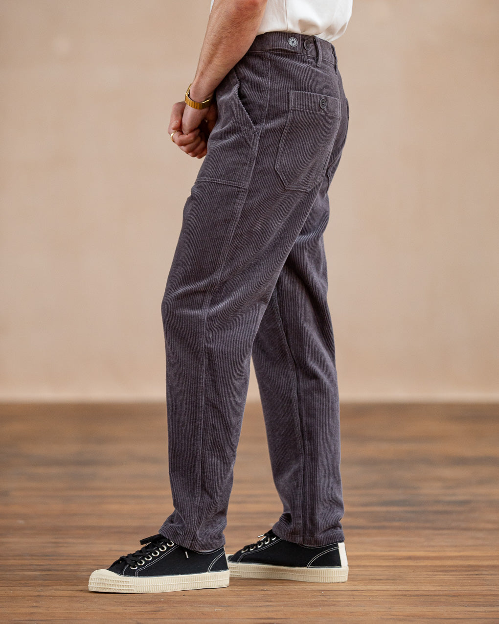 Slate Grey Cord Service Fatigue Pants | Men's Trousers & Jeans – P&Co