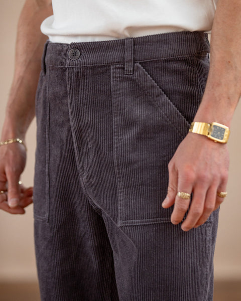 Slate Grey Cord Service Fatigue Pants | Men's Trousers & Jeans – P&Co