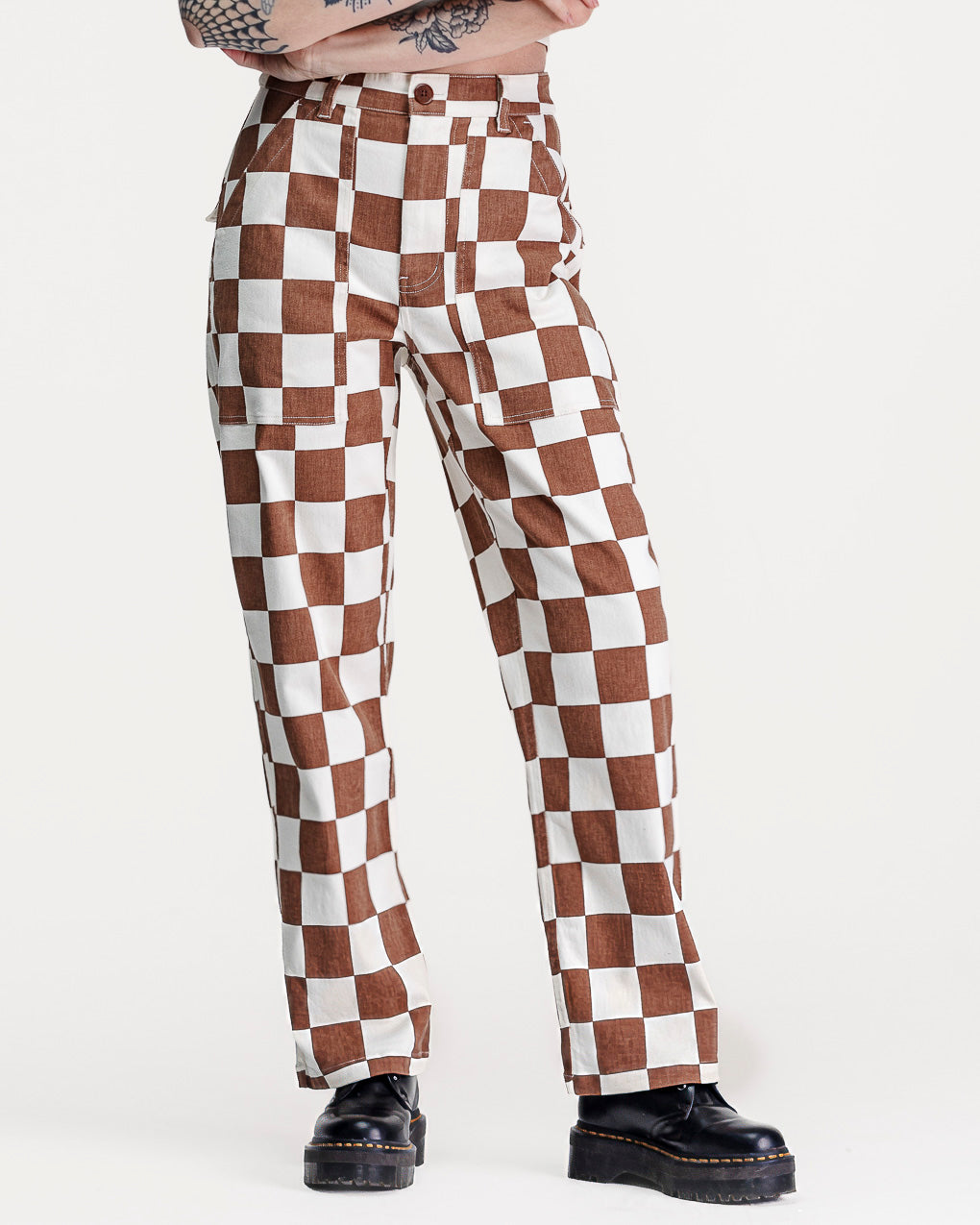 Rust Checkerboard 304 Service Fatigue Pants | Women's Pants, High ...