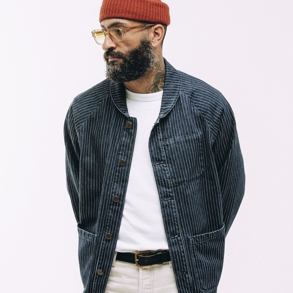 Blue Hickory Stripe Vyse Chore Jacket | Men's Outerwear, Layering & P ...