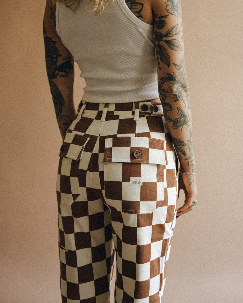 Rust Checkerboard 304 Service Fatigue Pants | Women's Pants, High ...