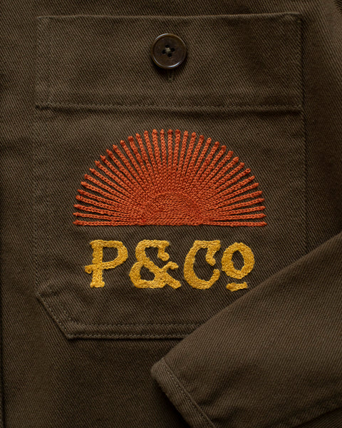 Olive Sunset Work Overshirt | Women's Jackets & Outerwear – P&Co