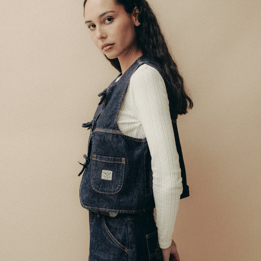 Raw Indigo Nomad Denim Vest | Women's Jackets & Outerwear & P&Co - A ...