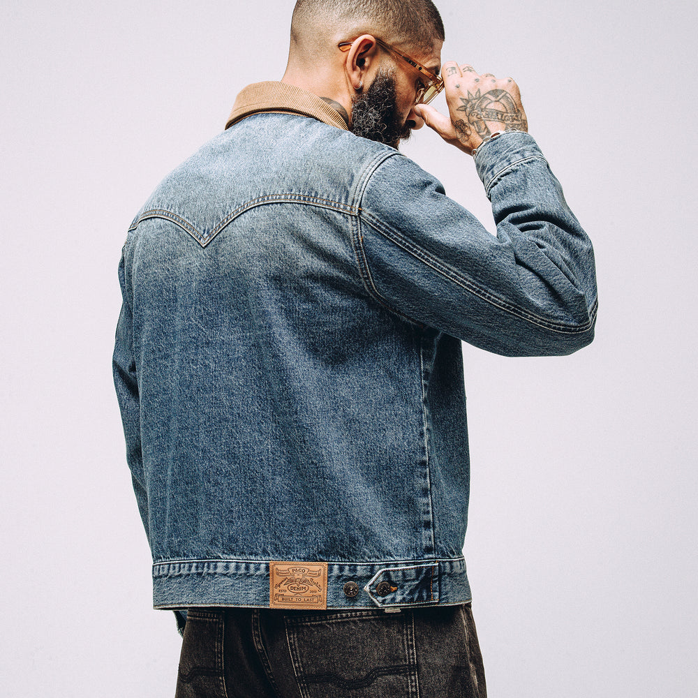 Mid Blue Heavy Wash Bobby Denim Jacket | Men's Outerwear, Layering & P ...