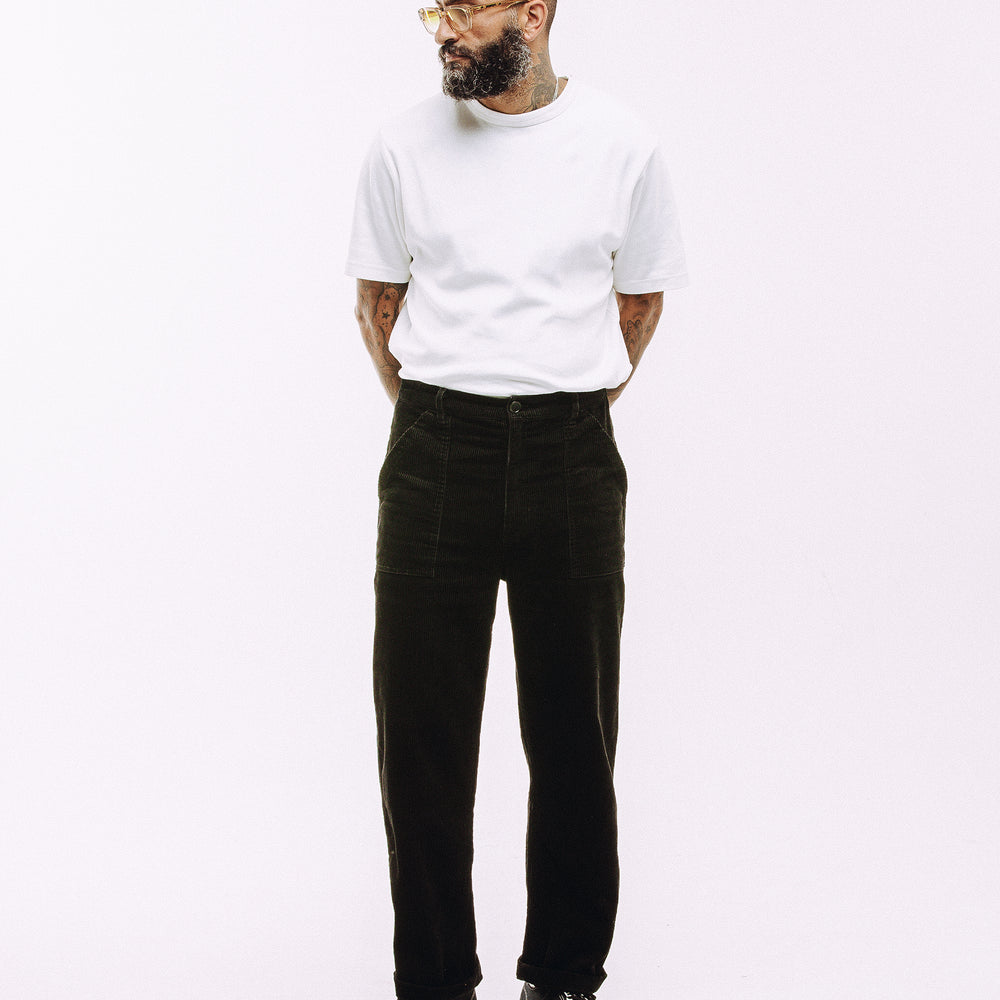 Black Cord Service Fatigue Pants | Men's Trousers & Jeans & P&Co - A ...