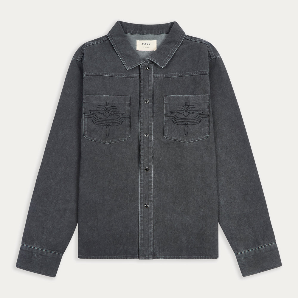 Washed Black Drifter Shirt | Men's Shirting, Layering & P&Co - A ...