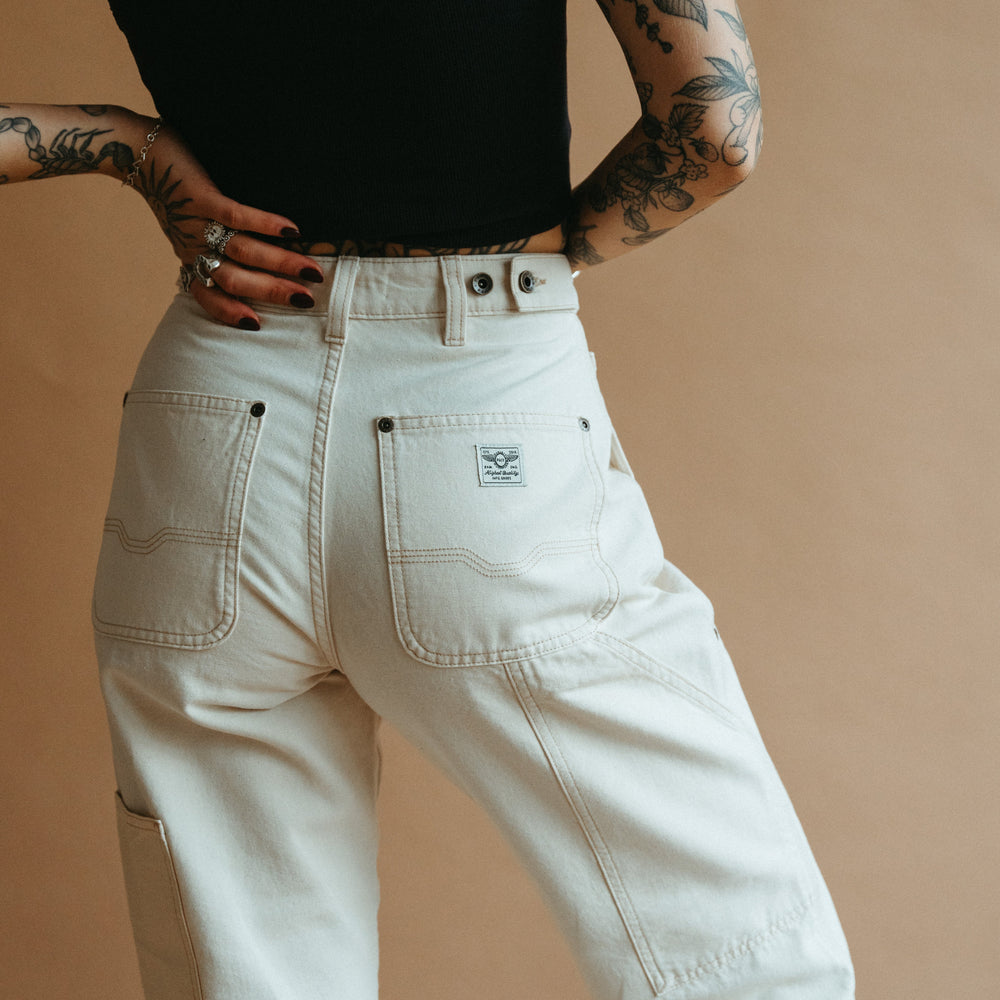 304 Albion Carpenter Pants - Ecru | Women's High-waisted Pants & P&Co ...