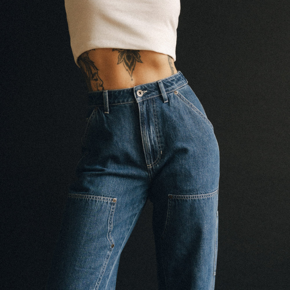 304 Albion Carpenter Pants - Washed Denim | Women's High-waisted Pants ...
