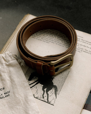 Type 01. Leather Belt - Rust Brown | Leather Goods – P&Co