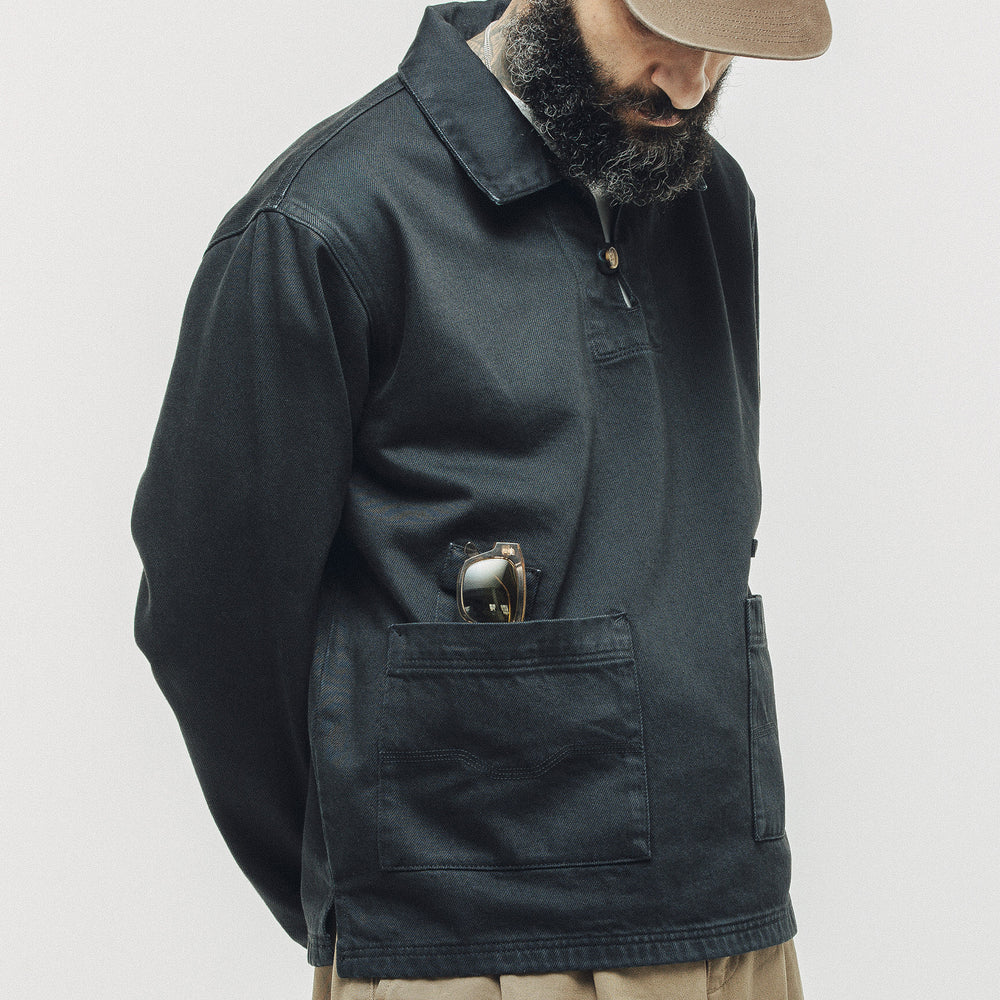 Washed Black Founders Smock | Men's Shirting, Layering & P&Co - A ...