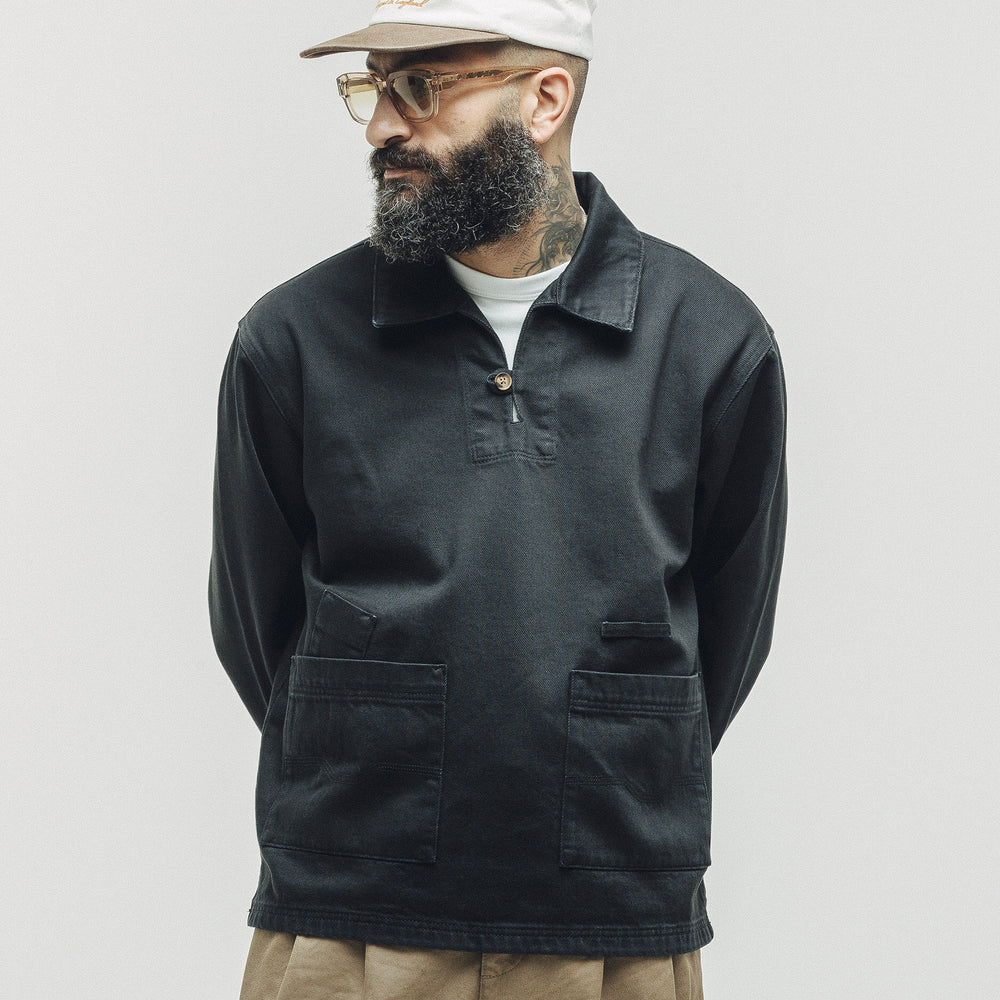 Washed Black Founders Smock | Men's Shirting, Layering & P&Co - A ...